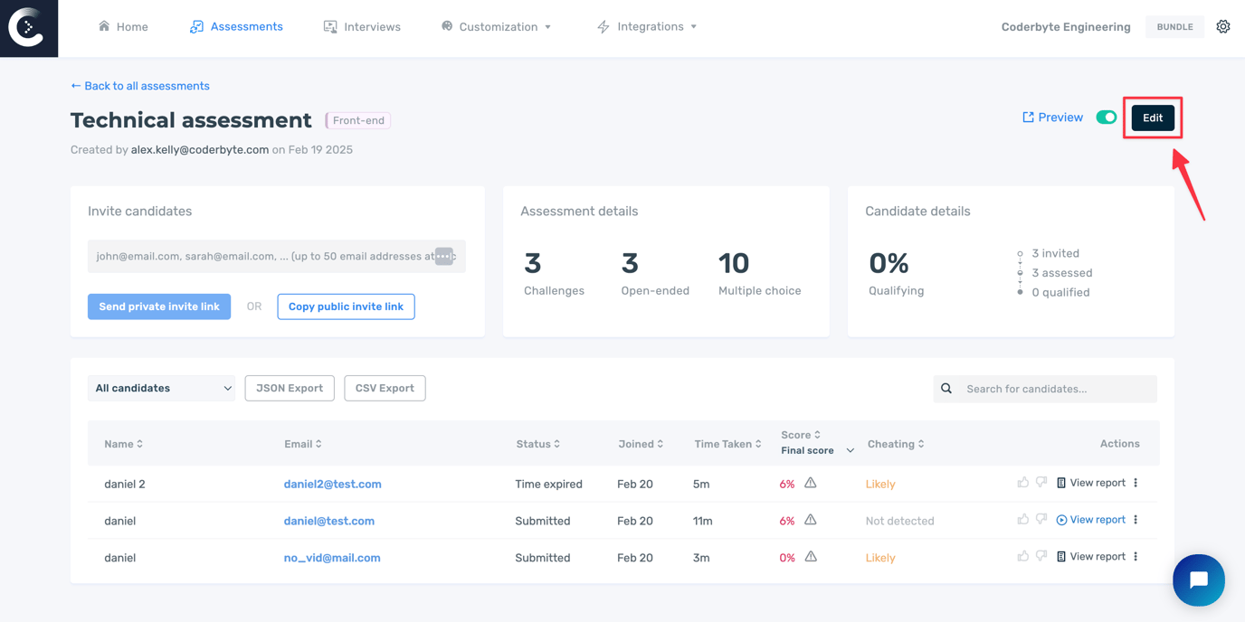 Select the right spreadsheet challenges for your Assessment