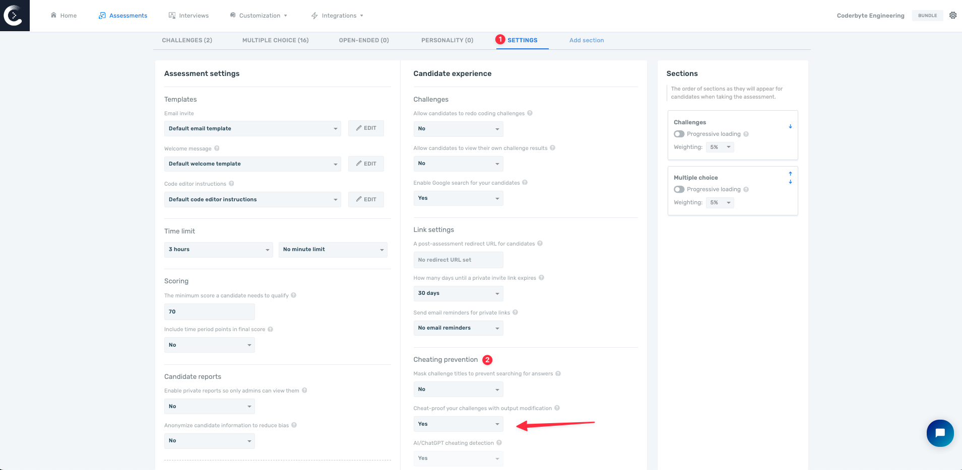 Cheat-proof challenges to prevent candidates from copying solutions online