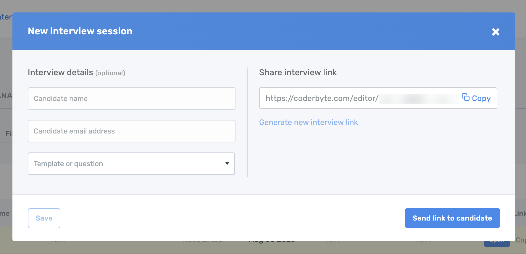 Admin guide to creating an Interview