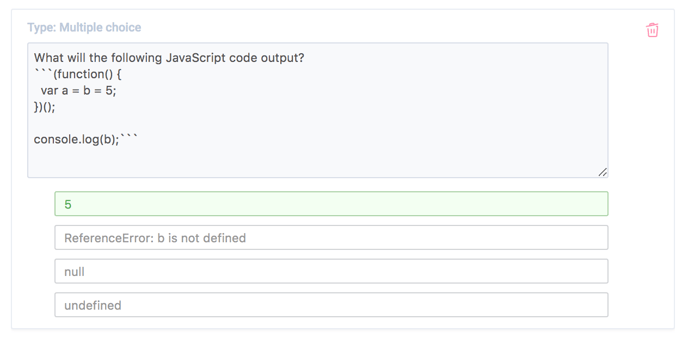 How do you format custom questions?