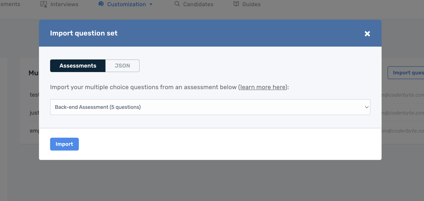Custom multiple choice & open-ended questions