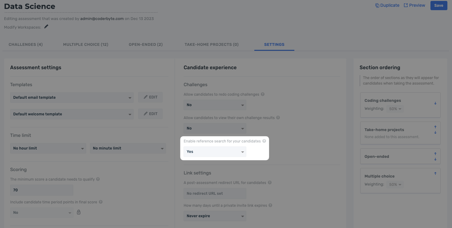 Enable Google Search in the code editor