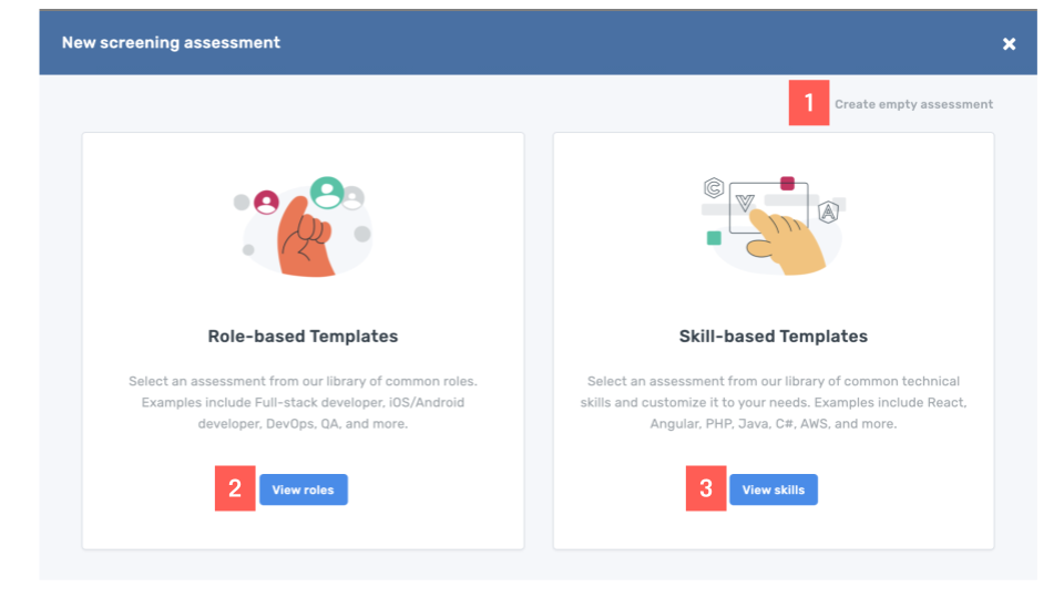 Create a code screening assessment
